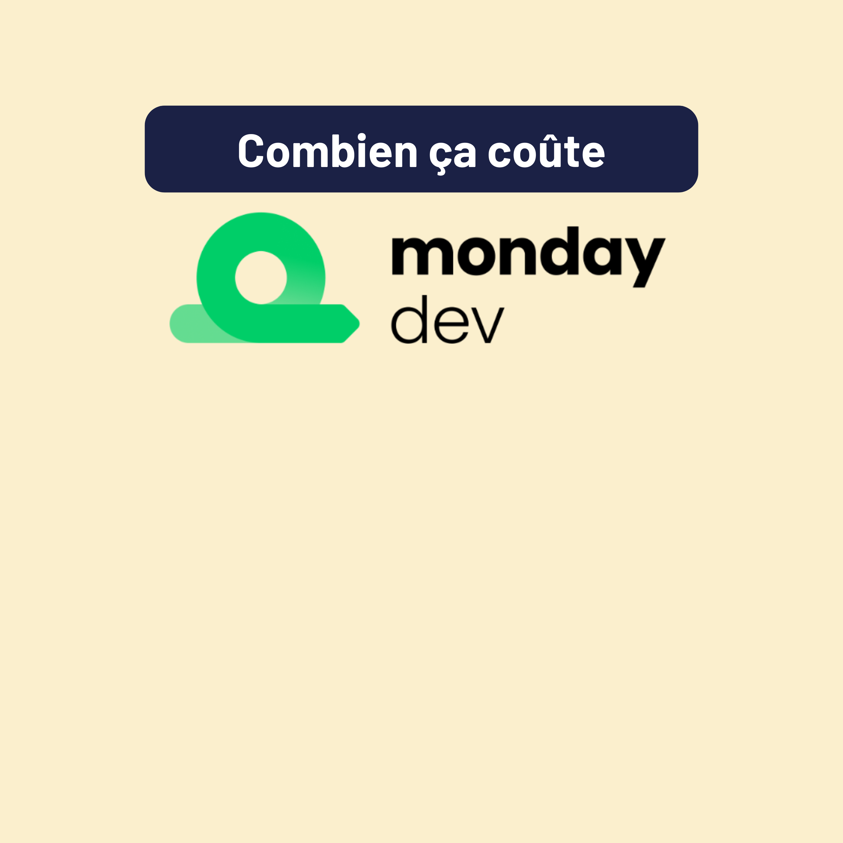 Combien coûte monday Dev en 2025